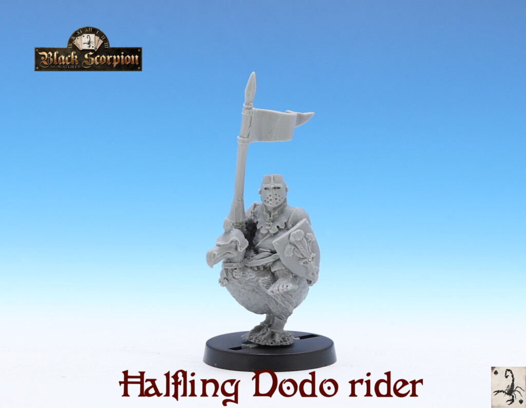 Halfling Dodo Rider | Black Scorpion Miniatures